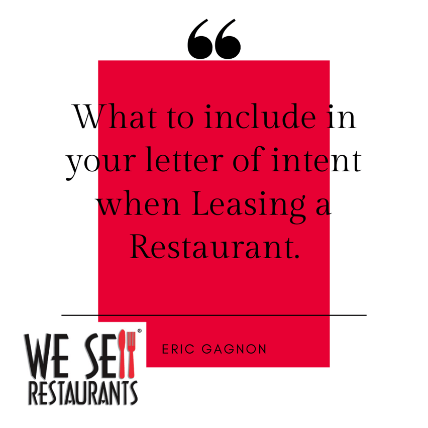 What to Include in Your Letter of Intent When Leasing a Restaurant